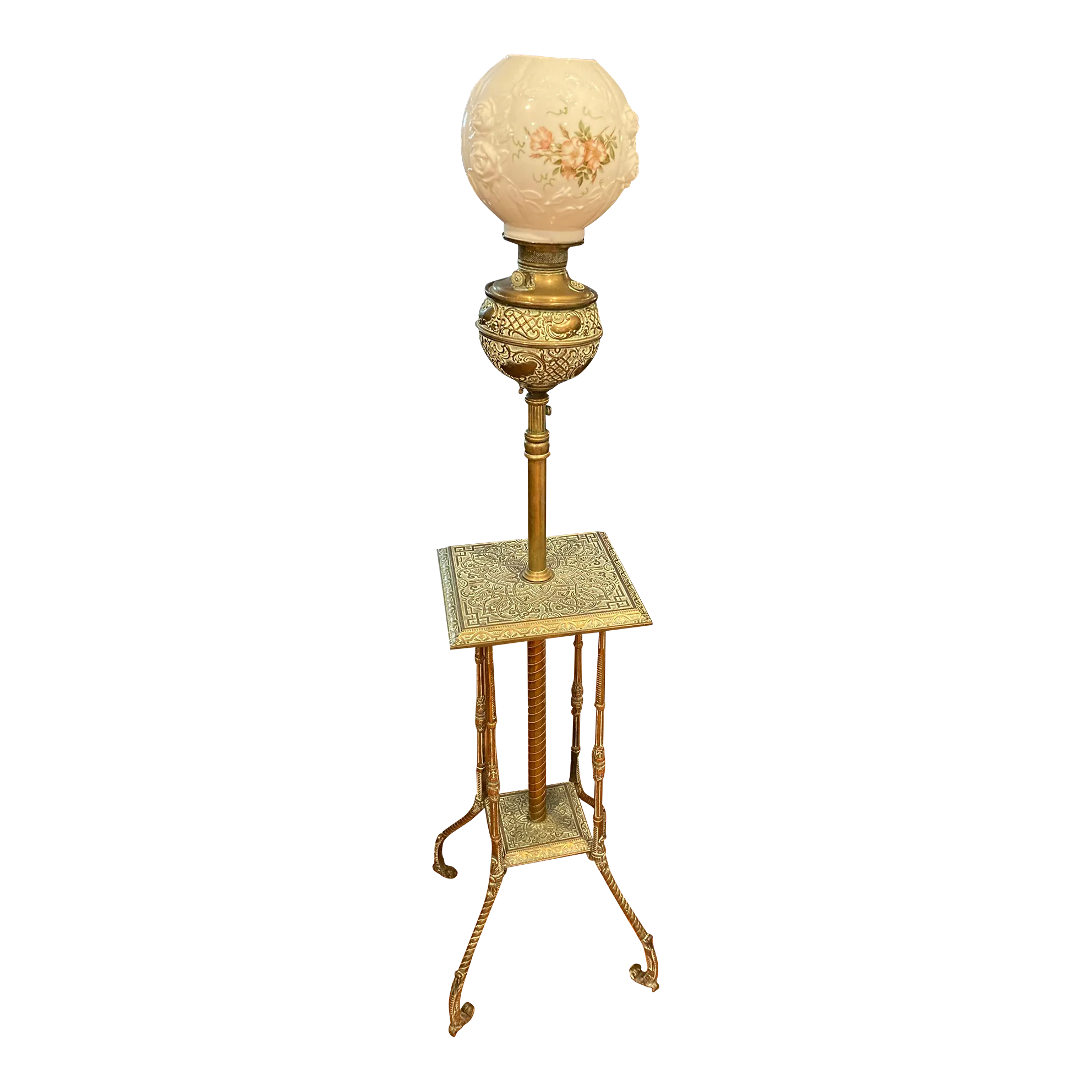 Late 19th Century Antique Bradley and Hubbard Piano Lamp With Original ...