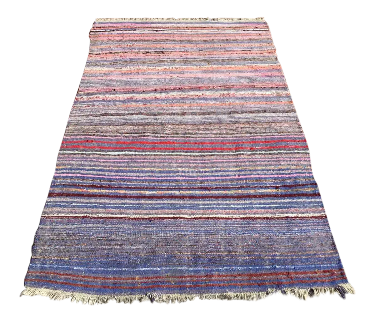 Modern Striped Kilim Rug - 54" X 82" | Chairish