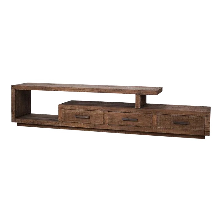 Rustic Teak Tv Stand | Chairish