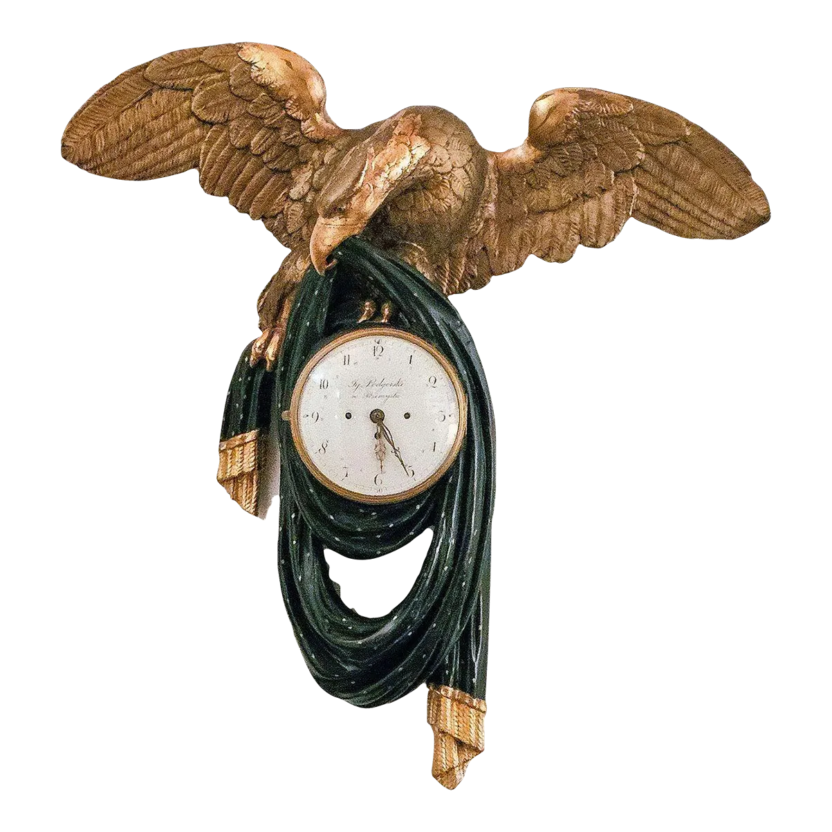 Gilt, Painted, and Carved Eagle Clock, Poland, Early 19th Century ...