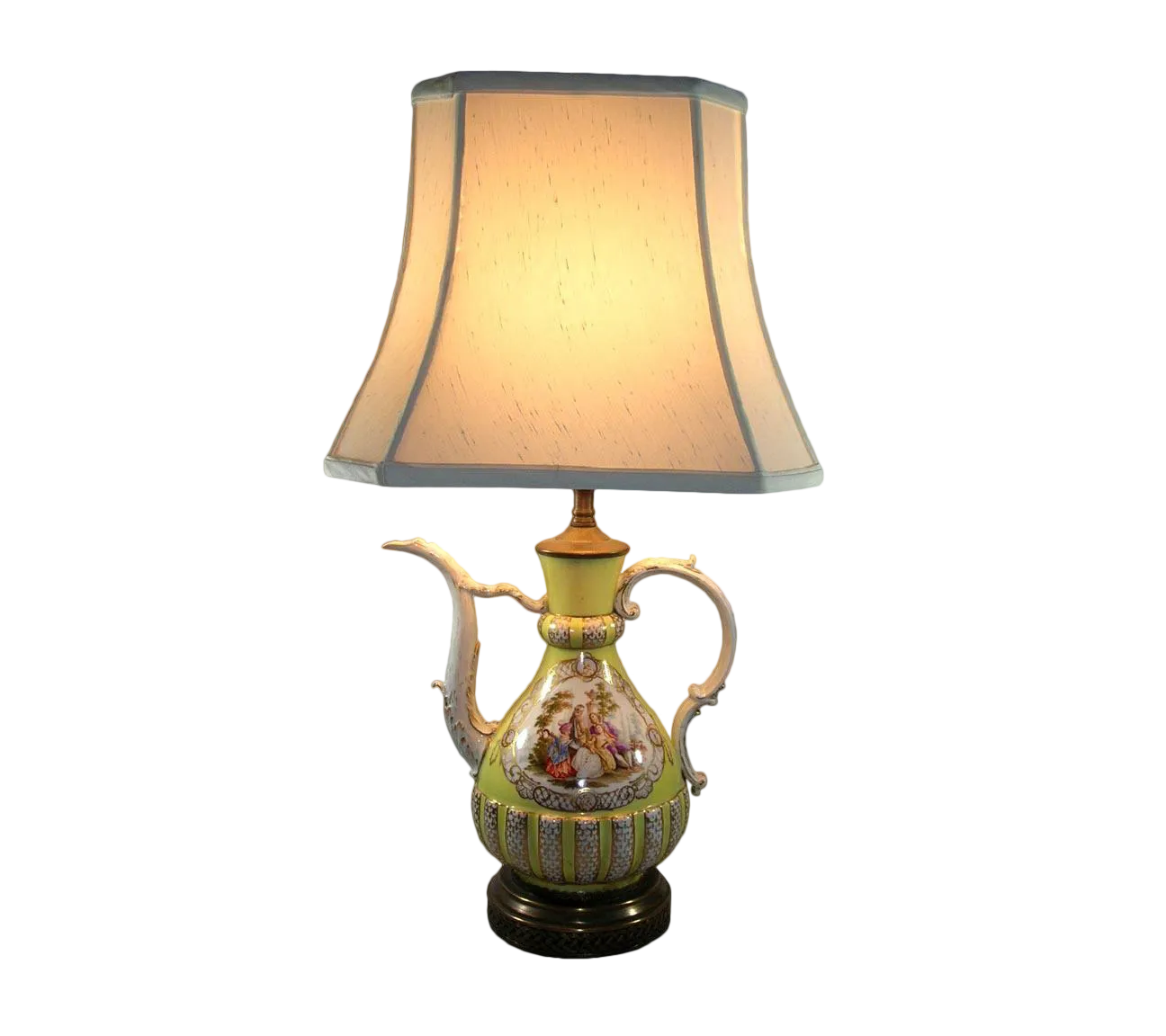 18th Century Meissen Porcelain Pitcher Mounted as Lamp | Chairish