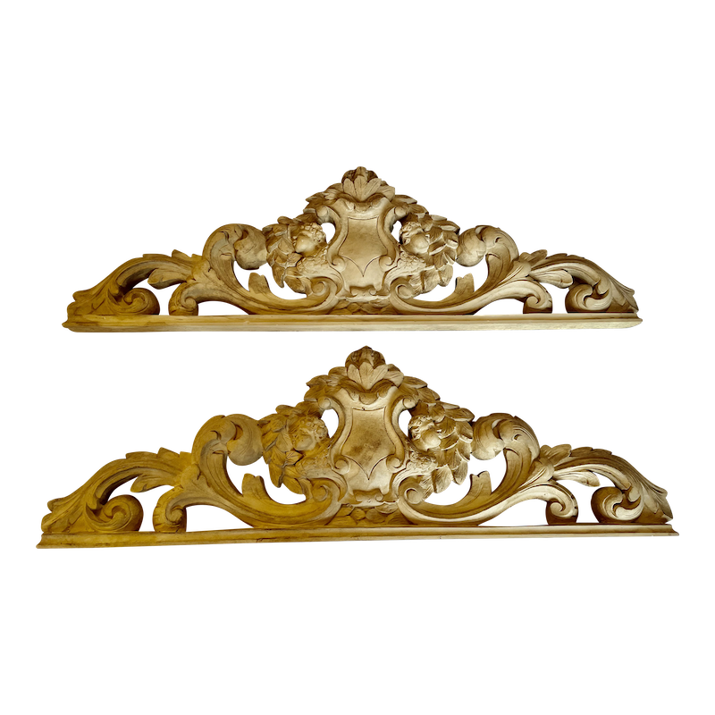 Plaster Architectural Pediments - a Pair | Chairish
