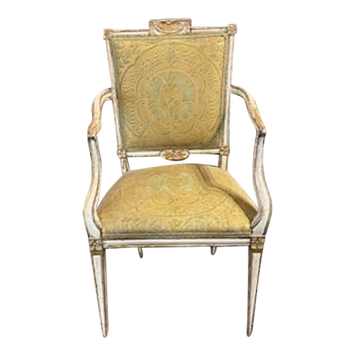 18th Century Carved and Painted Neo-Classical Chair | Chairish