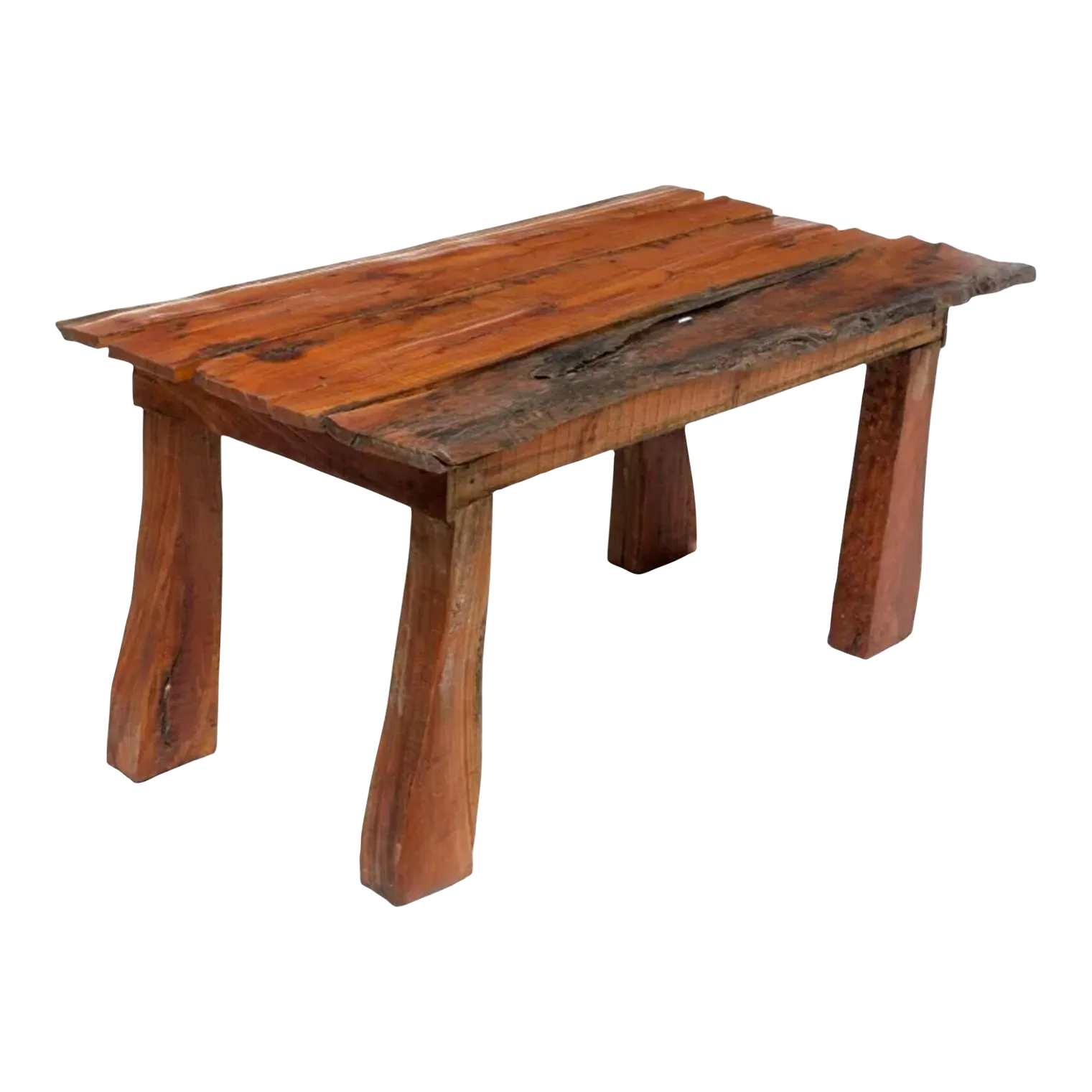 Rustic Antique French Provincial Live Edge Pine Harvest Table Workbench ...