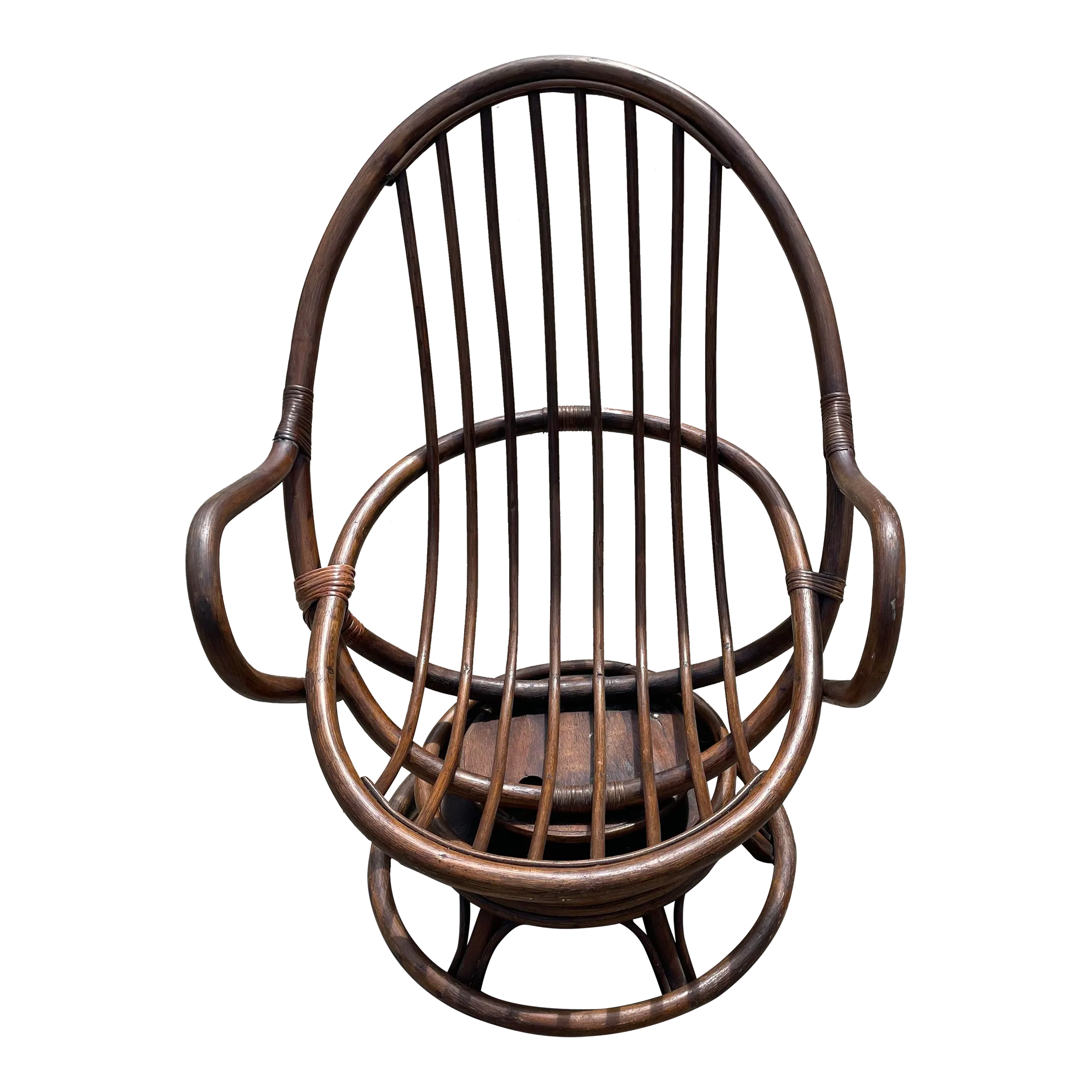 Vintage Bentwood Swivel Lounge Chair | Chairish