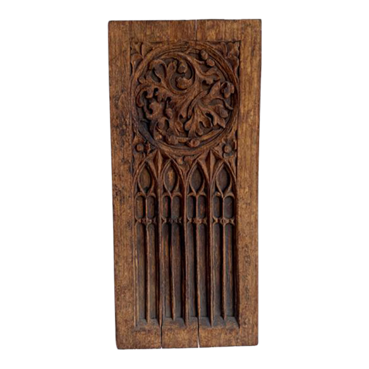 18th Century Jacobean Carved Oak Panel | Chairish