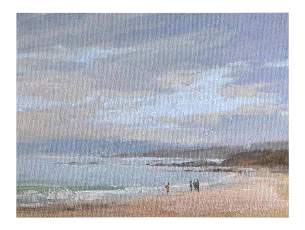 Framed Oil on Canvas "Foggy Coastline" Coast Ocean Scene by Laurel ...