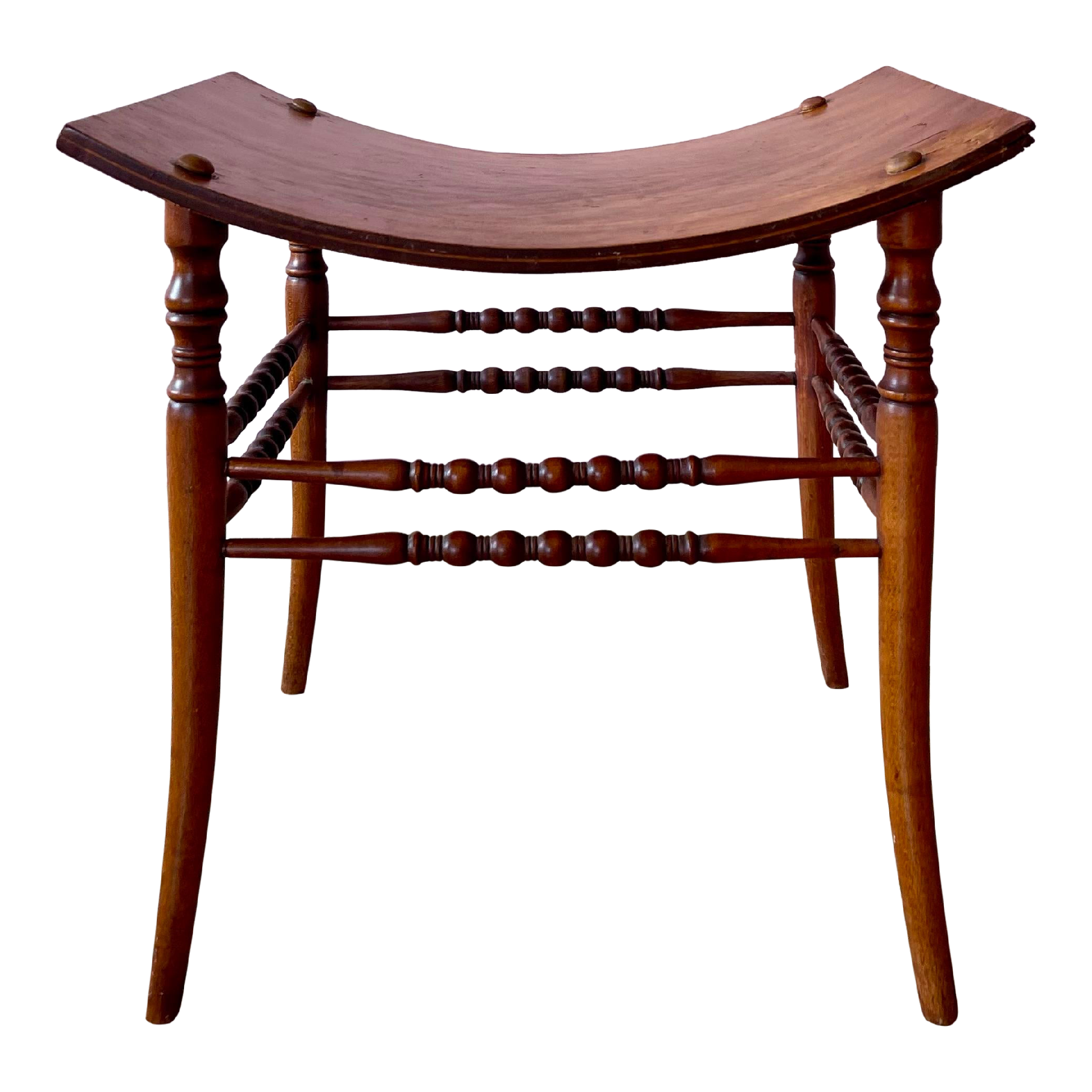 Early 20th Century Antique Egyptian Revival Bentwood Thebes Stool ...