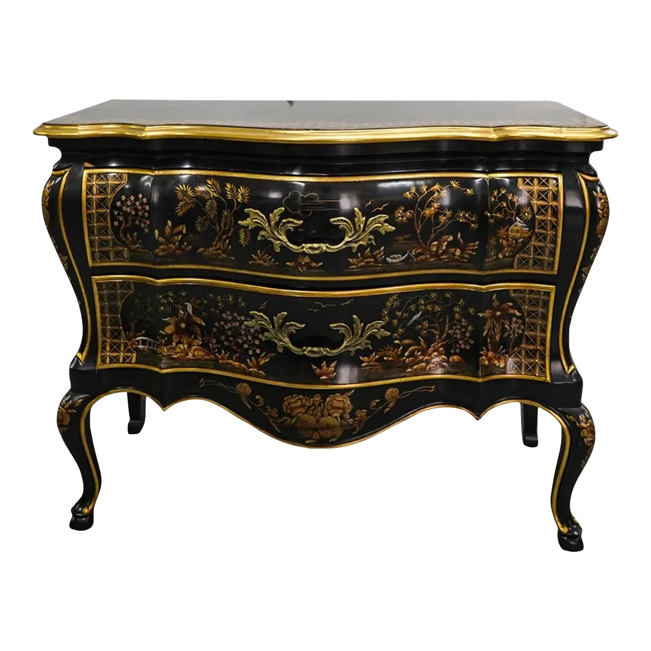 1970s John Widdicomb Chinoiserie Bombay Chest | Chairish