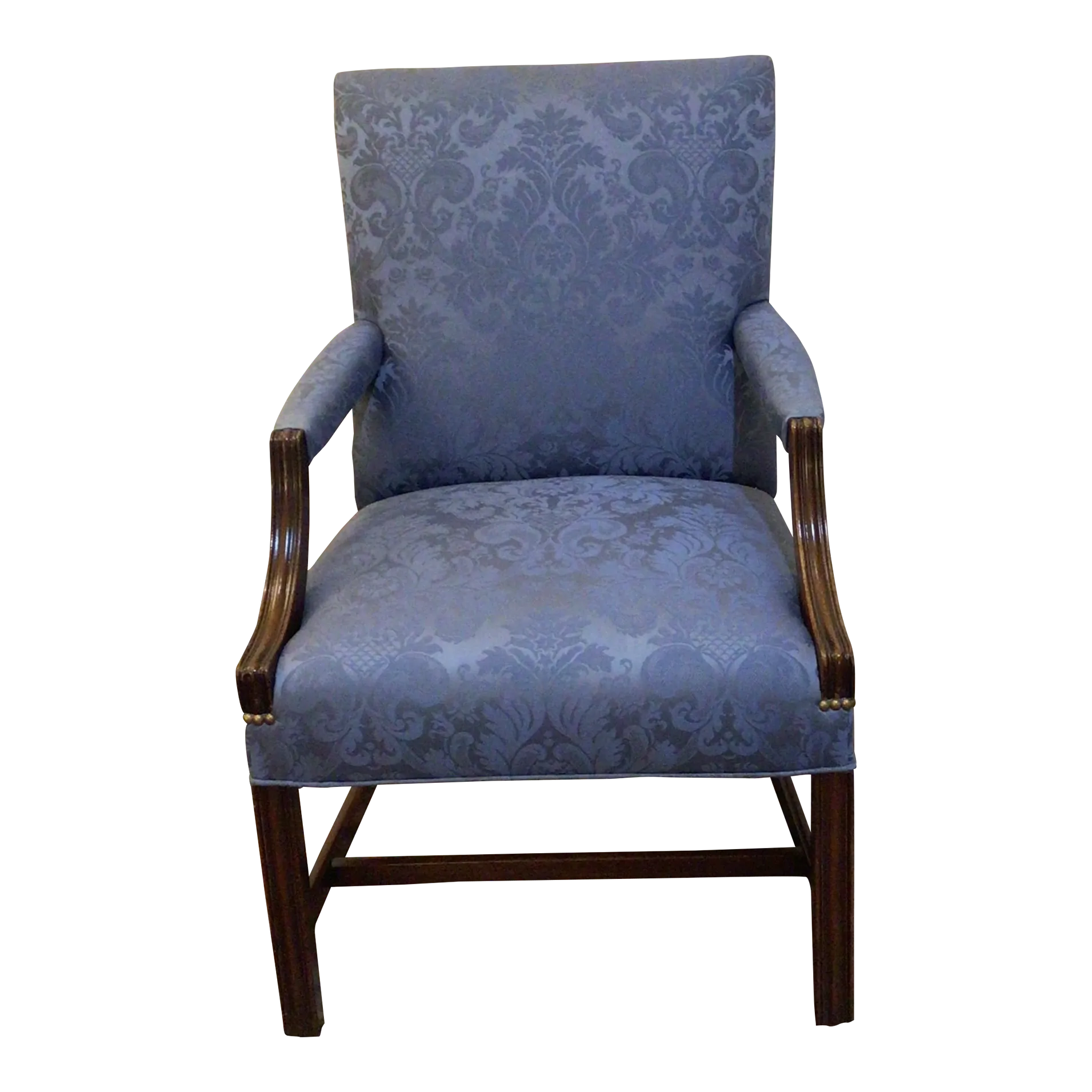 Early 20th Century Chippendale Style Library Chair | Chairish