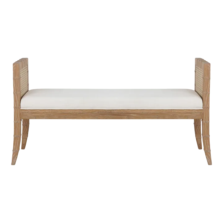 Matthew Izzo Home Benedict Cerused Oak Bench | Chairish