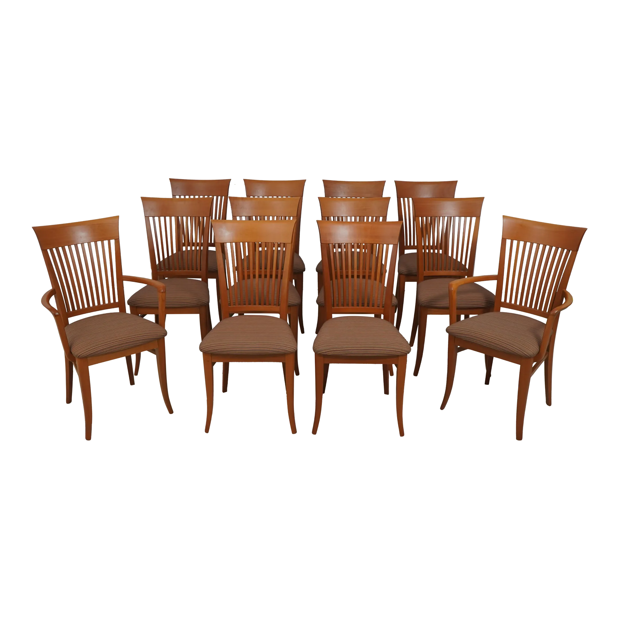 Set of 12 A. Sibau Cherry Studio Design Dining Room Chairs | Chairish