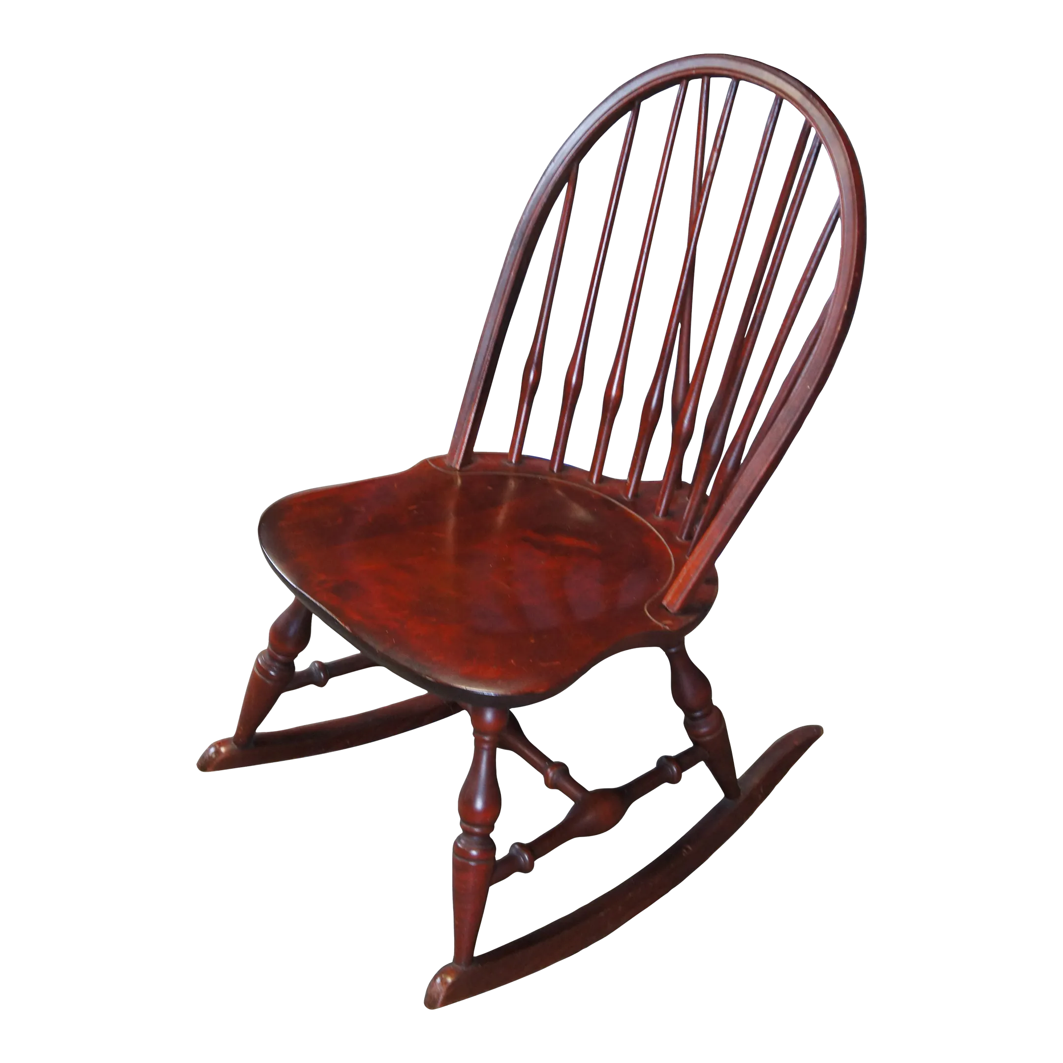 Late 19th Century Antique Nichols & Stone Cherry Windsor Slat Back ...