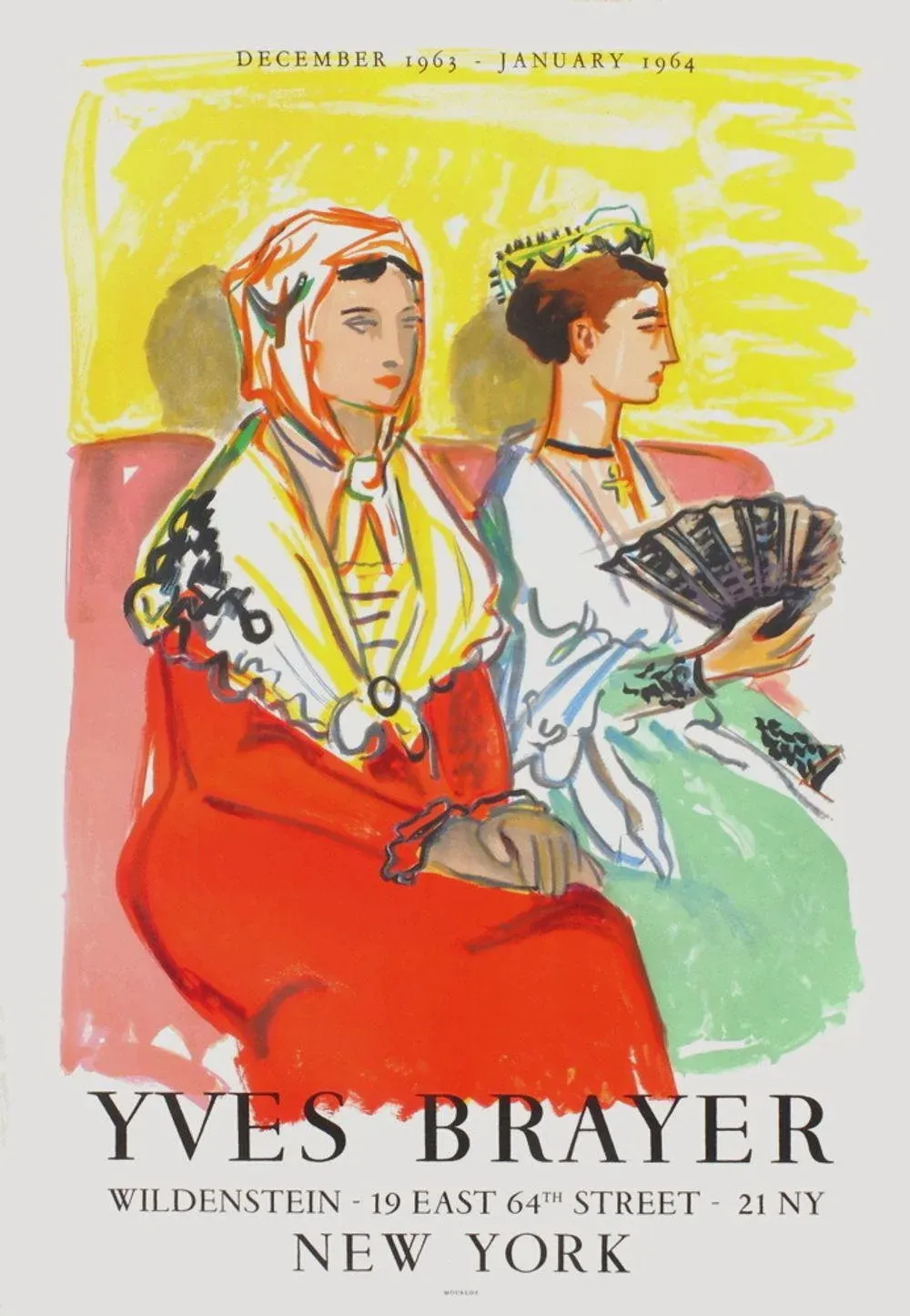 1963 "New York" Yves Brayer Poster | Chairish