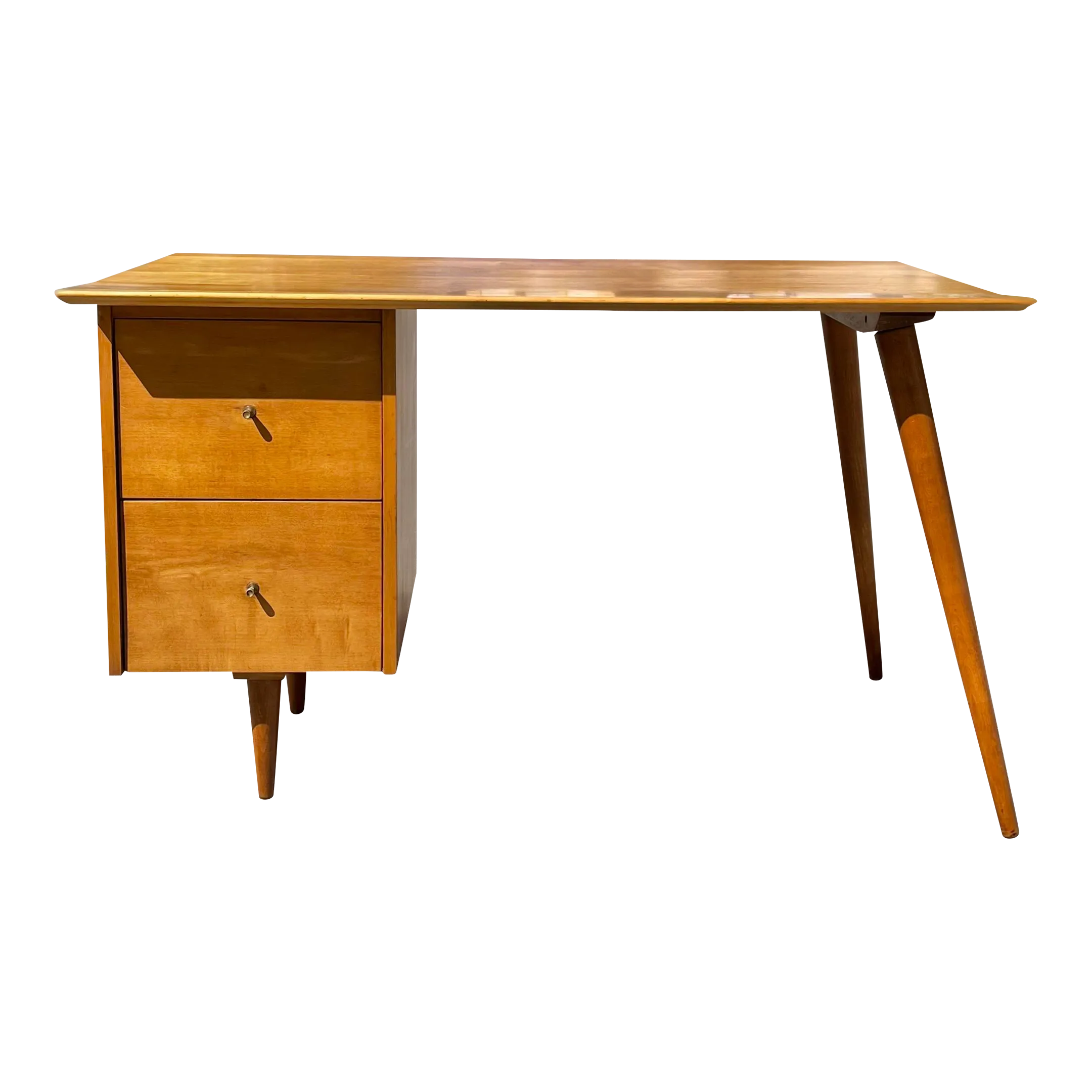 Solid Maple Angled Desk by Paul McCobb for Planner Group