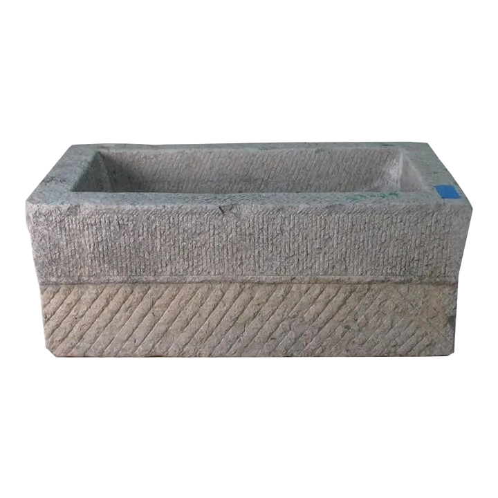 42" Inch Long Hand Chiseled Stone Trough 29 | Chairish