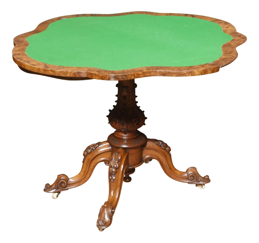 Vintage Walnut Card Table | Chairish