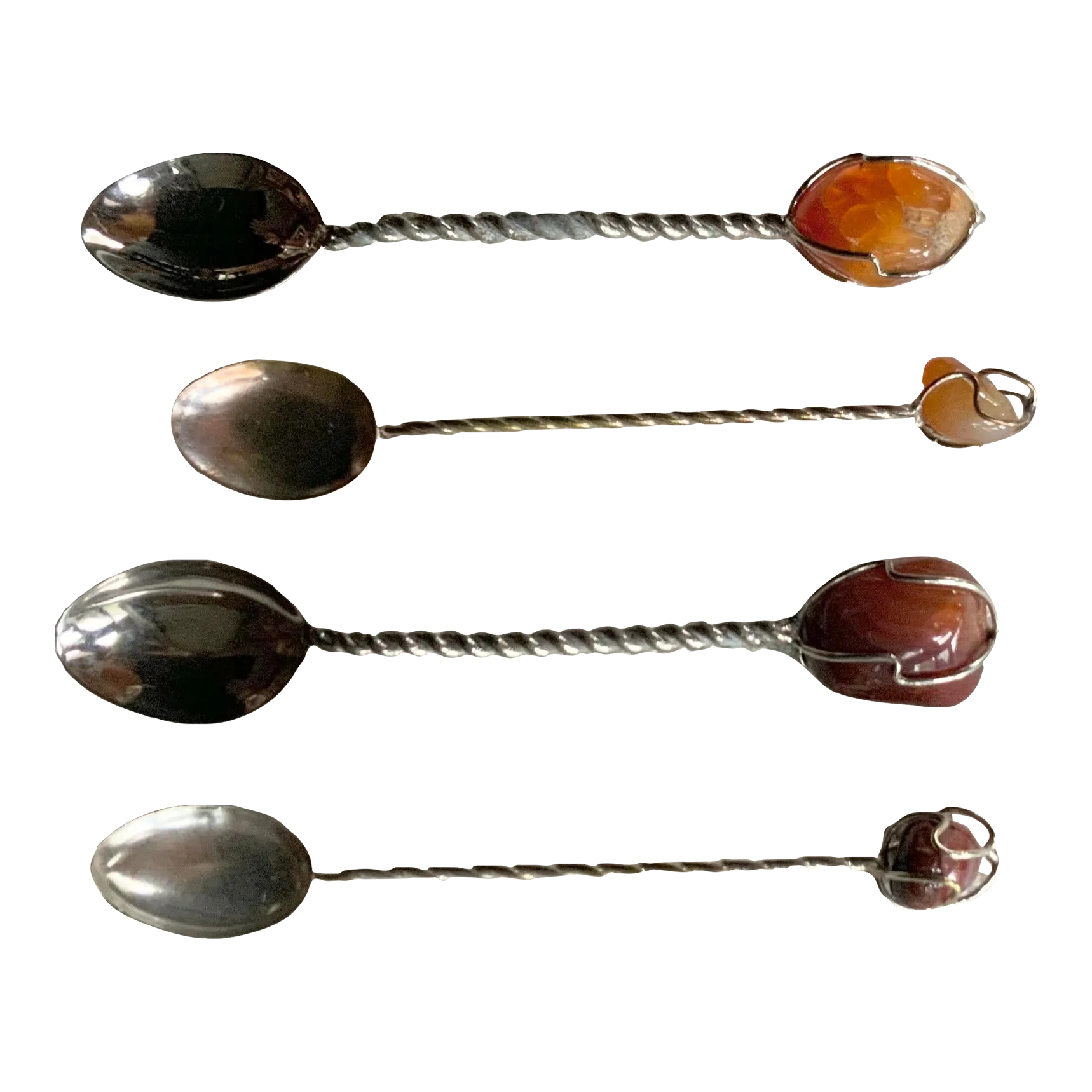 Mid-Century Sterling Silver Spoons- Set of 4 | Chairish