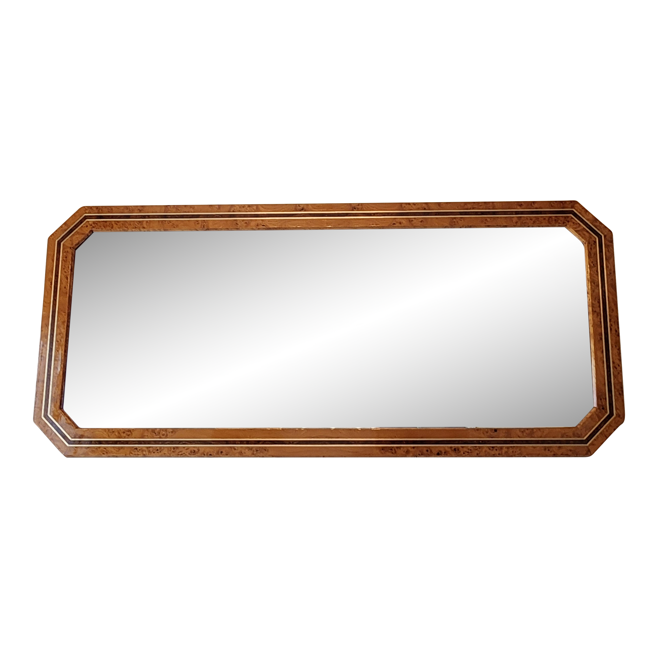 1970s Burl Wood Mirror | Chairish