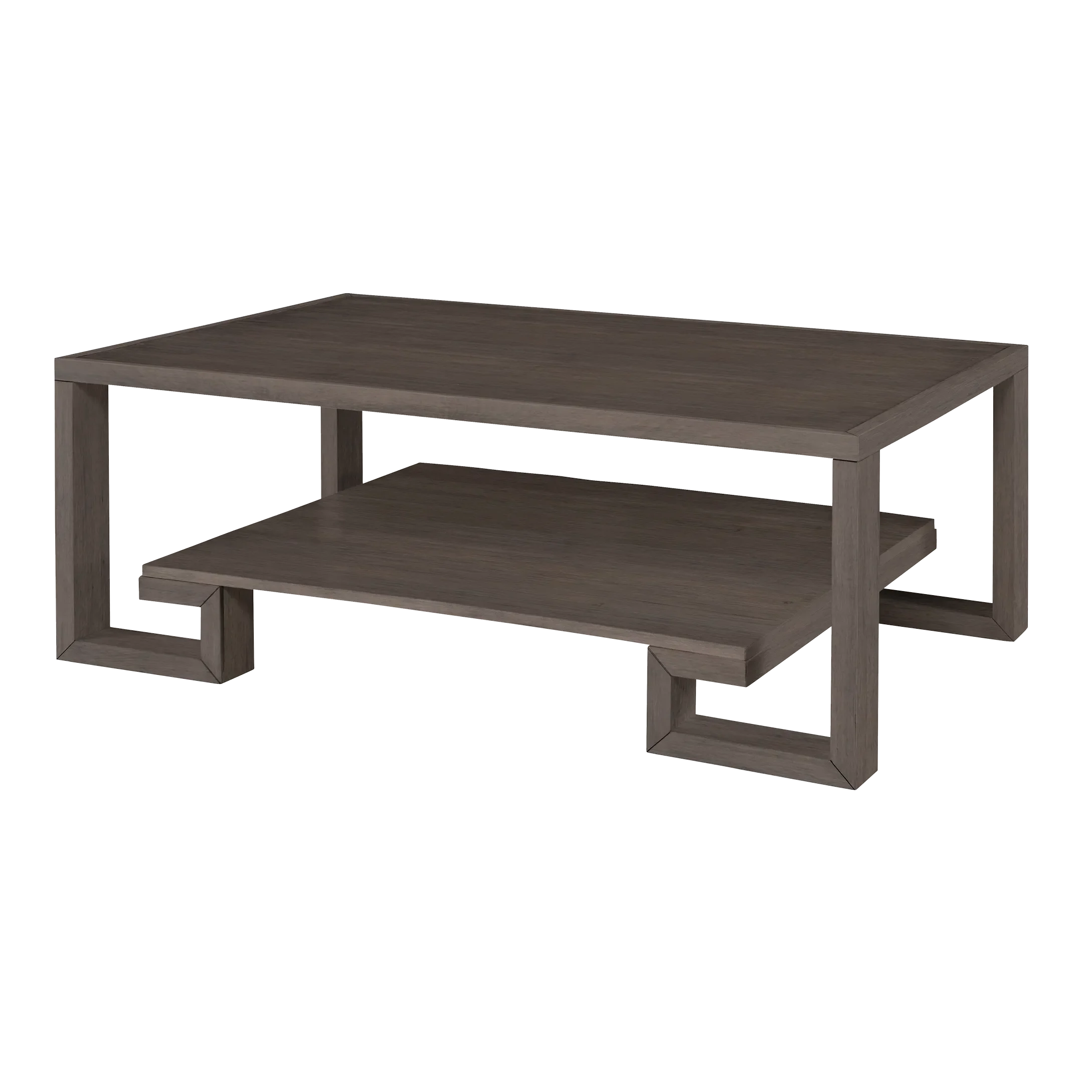Century Furniture Greek Key Cocktail Table, Mink Grey Finish | Chairish