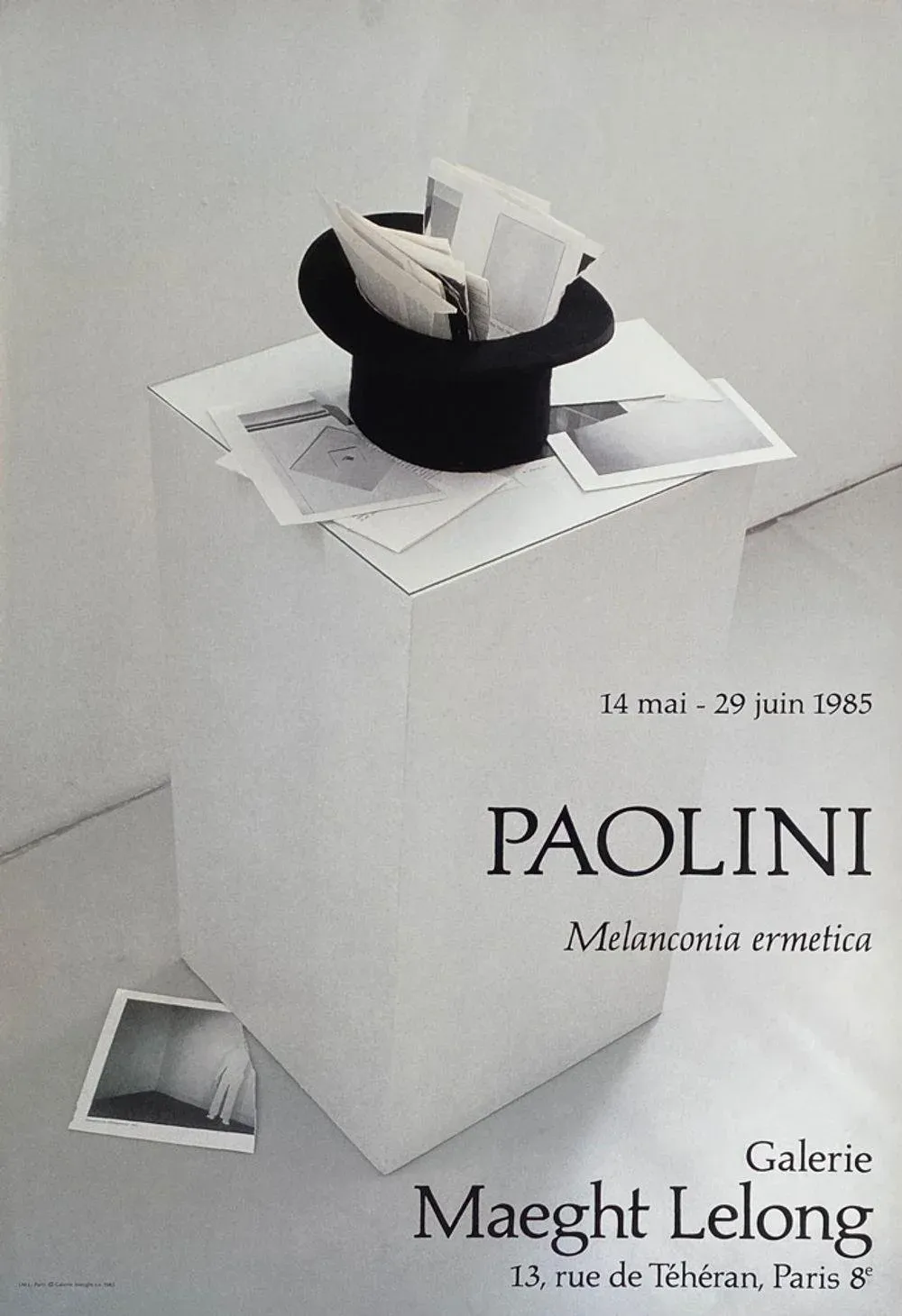 1985 Giulio Paolini Lelong Maeght Gallery Poster | Chairish