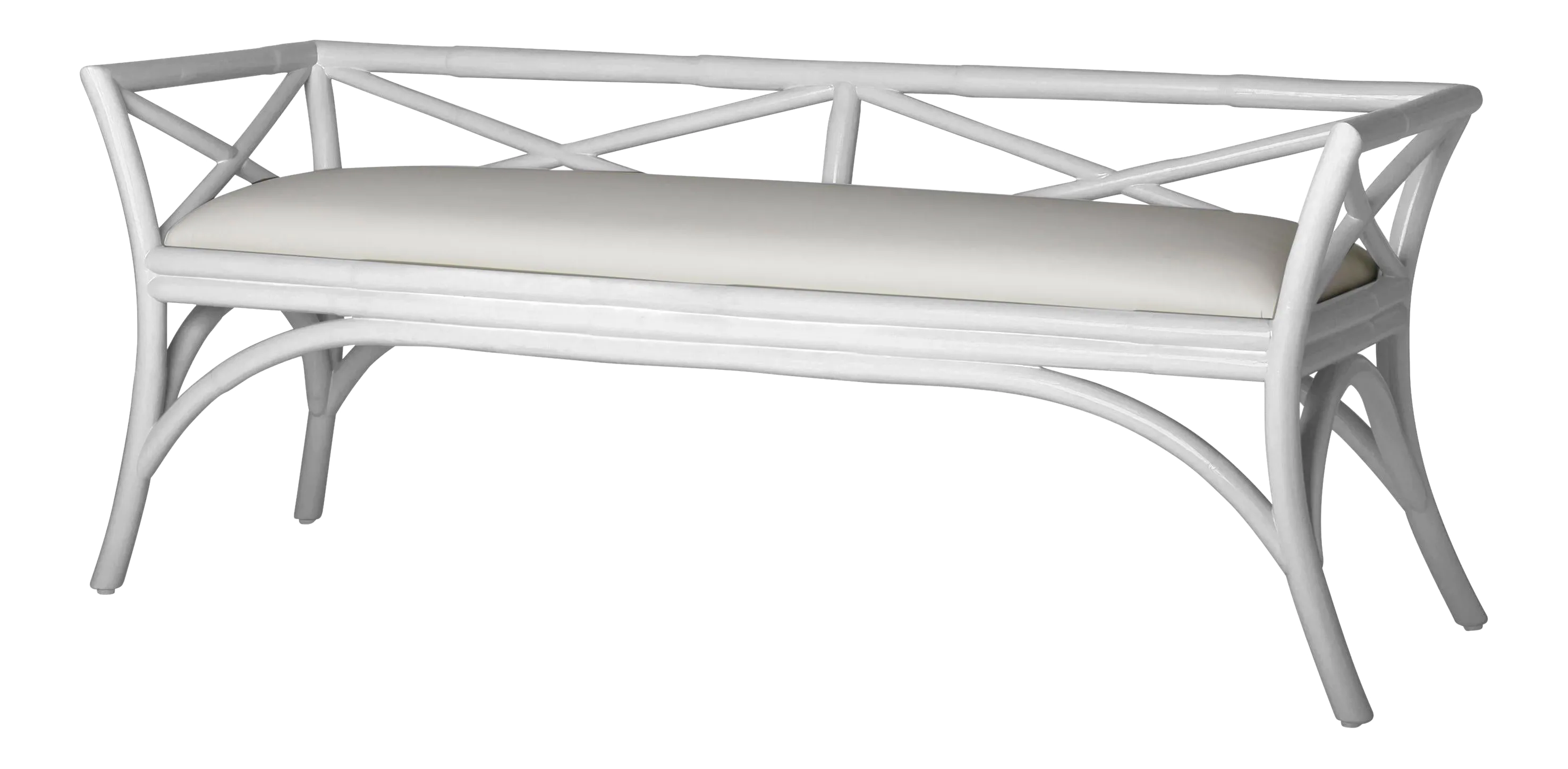 Charlotte Bench - White | Chairish