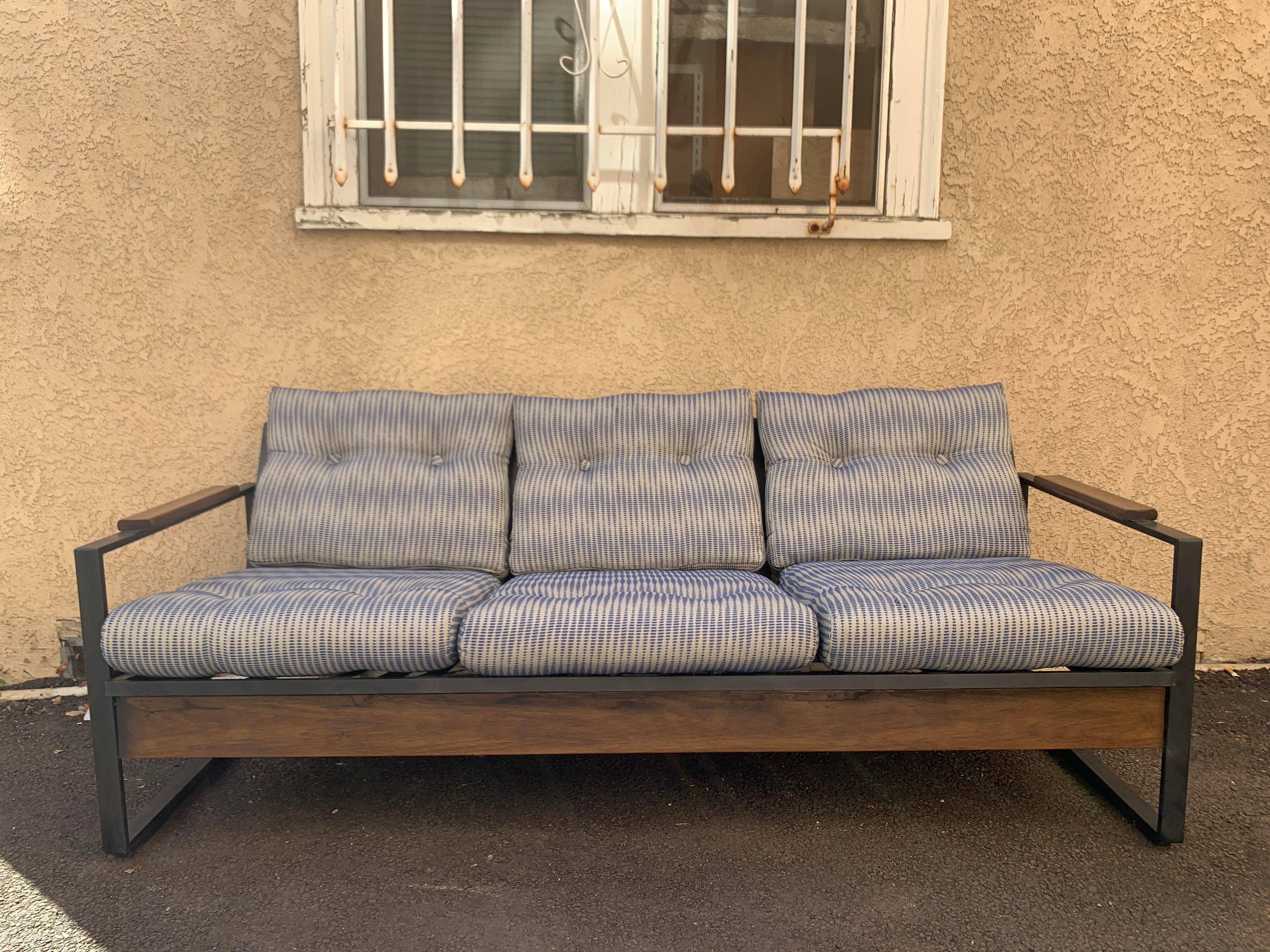 Metal and wood sofa store