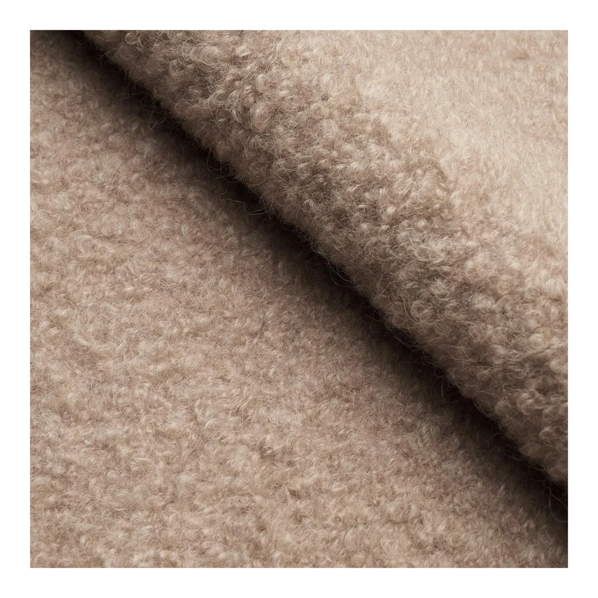 Schumacher Teddy Wool Boucle Fabric in Fawn | Chairish
