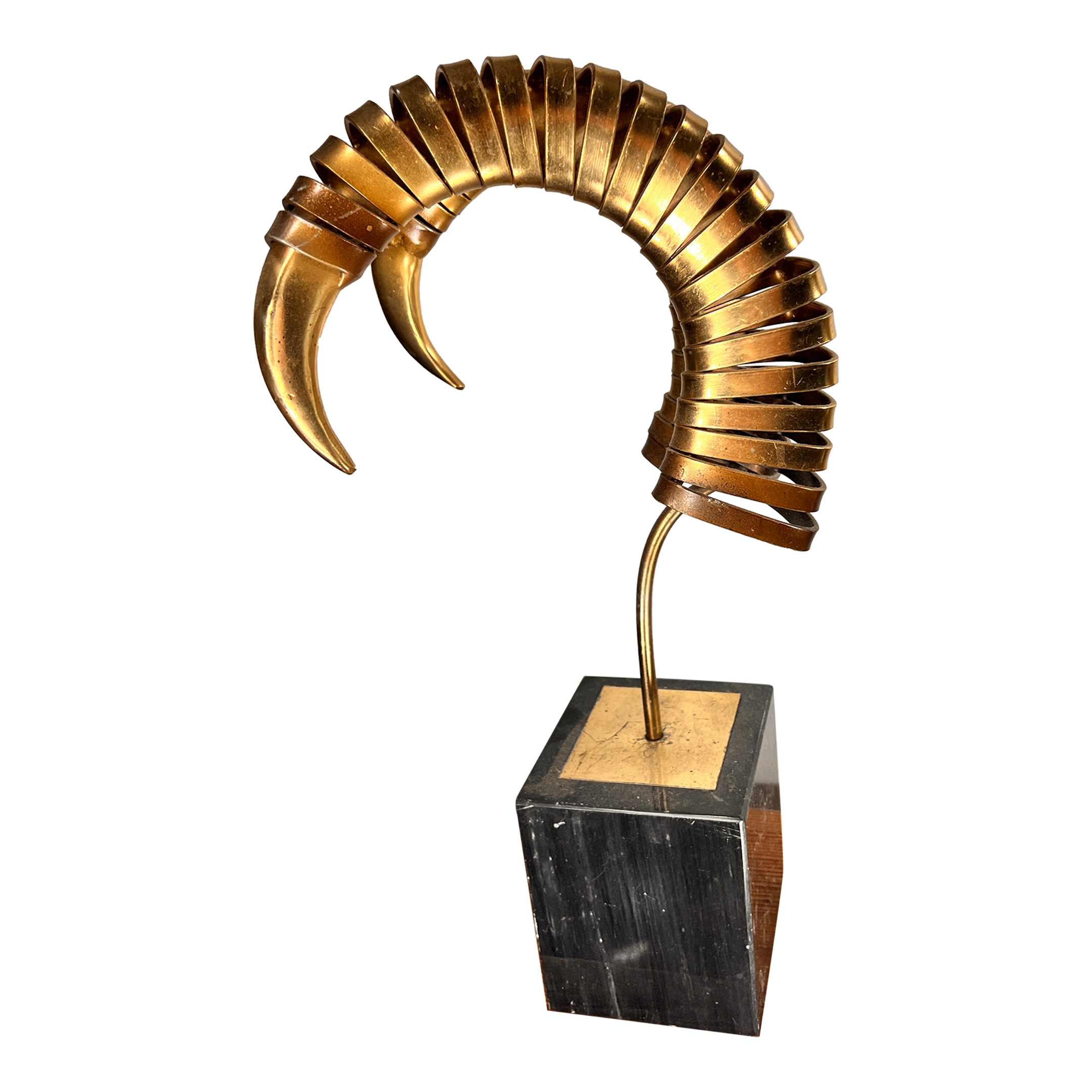 1980s Ram Horns Style After Curtis Jere | Chairish