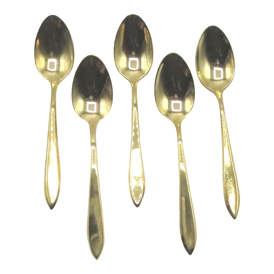 Vintage 1940's Dirilyte Flatware Teaspoons- Set of 4 | Chairish