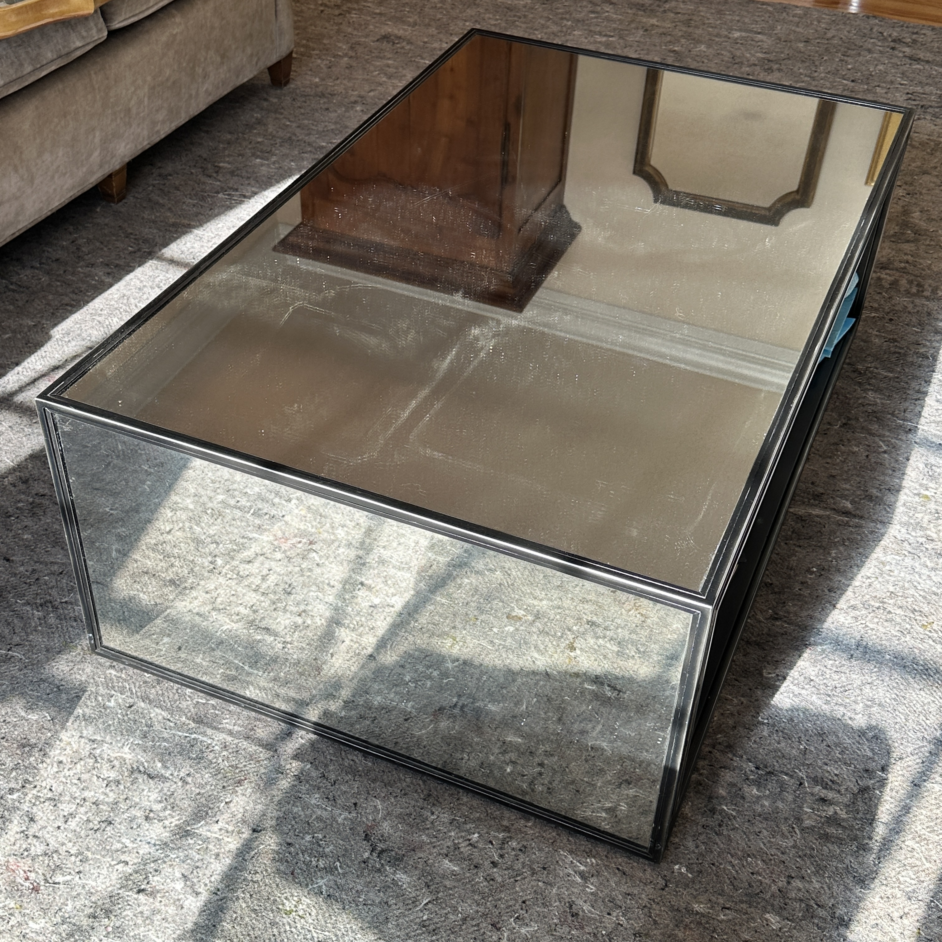 Restoration Hardware Strand Mirrored Coffee Table