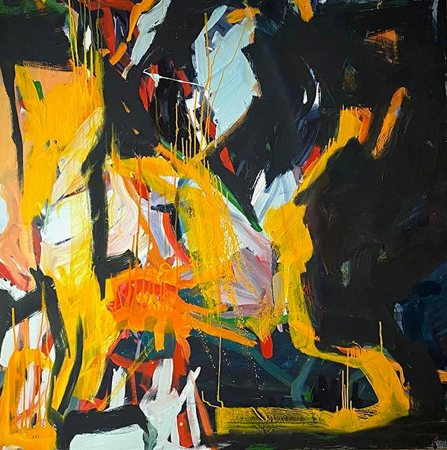 Abstract Expressionist Original Oil Painting by Rebecca Dvorak – Red ...