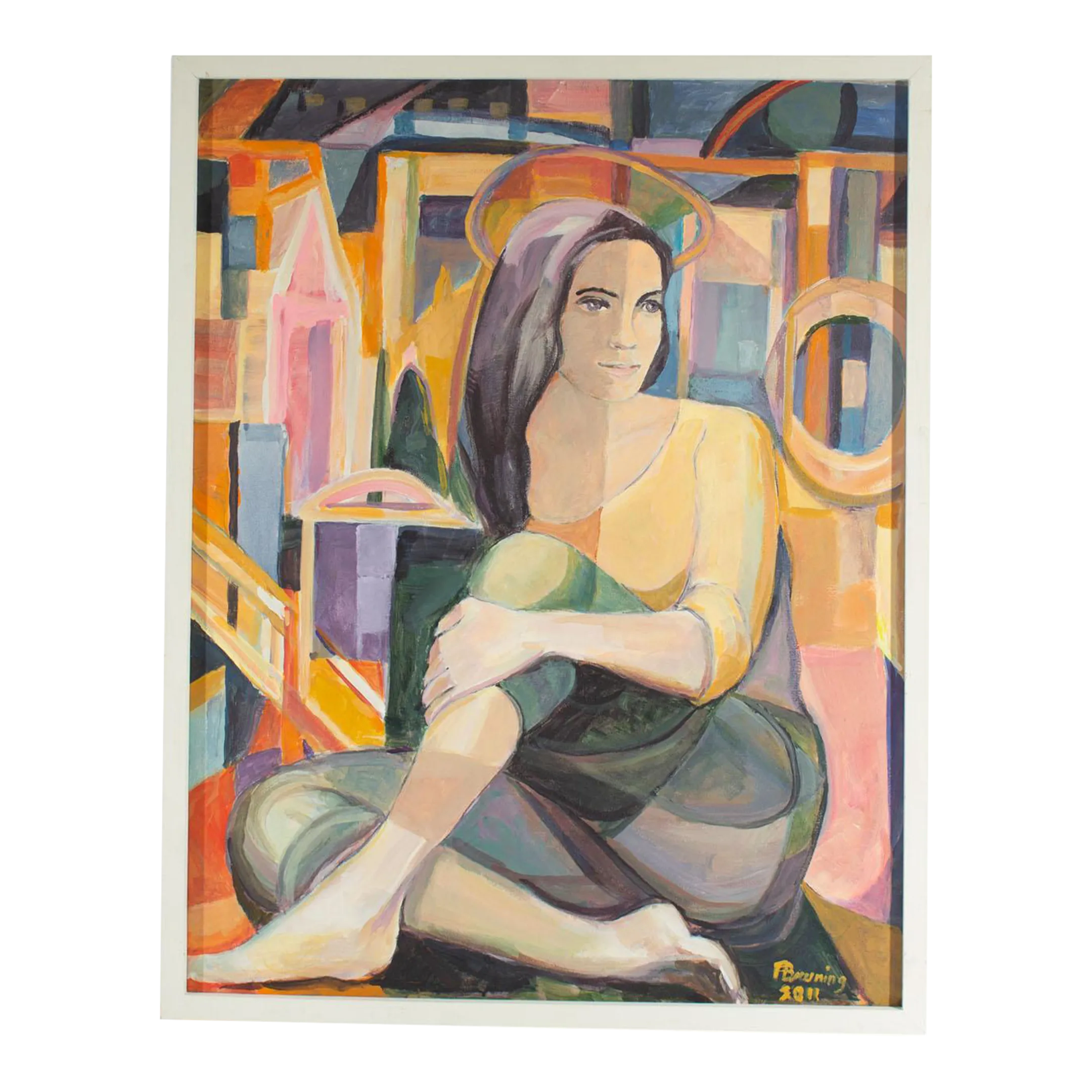 2011 “The Saint” Abstract Oil on Canvas Painting by Peter Bruning ...