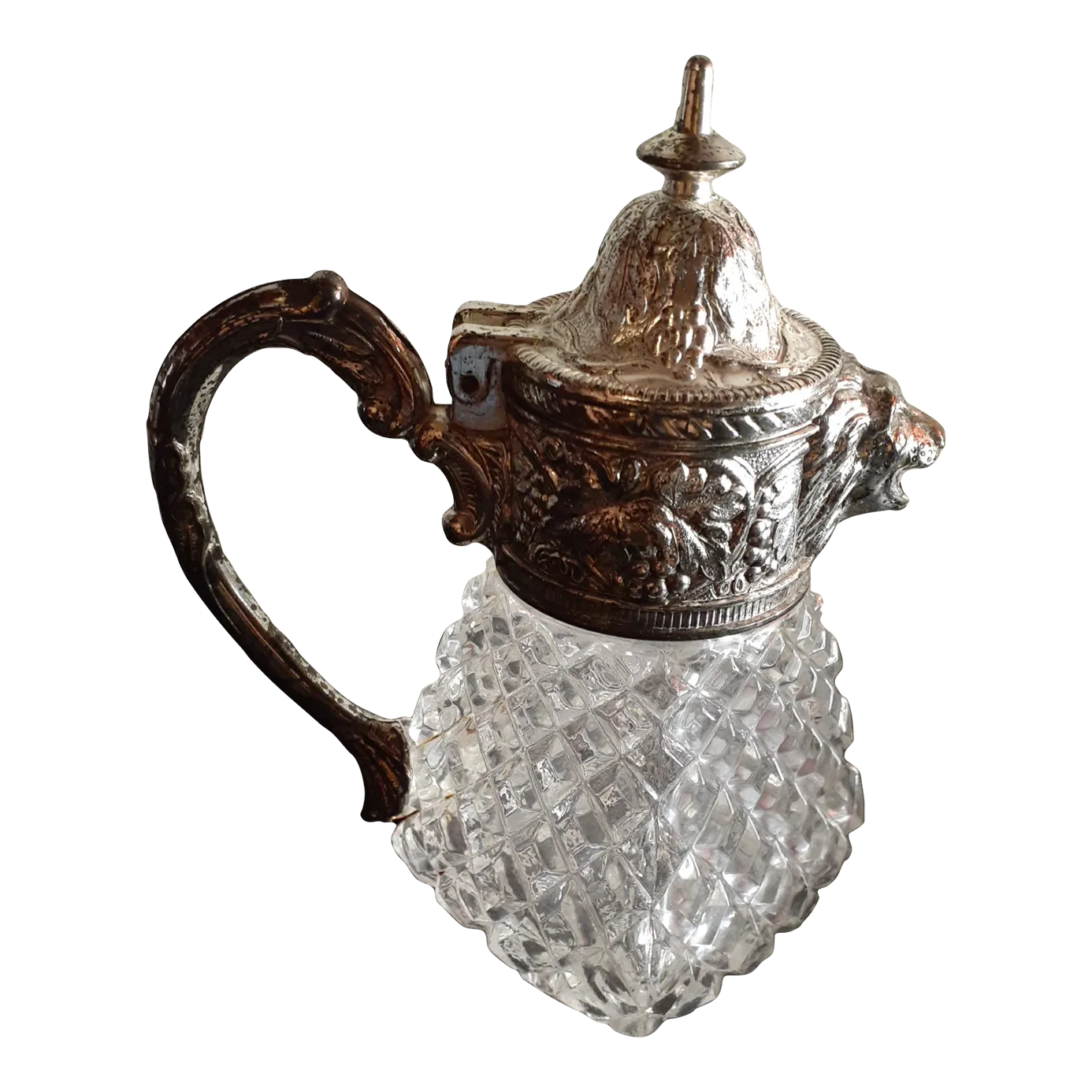 1960s Hazel Atlas Clear Crystal Syrup Pitcher With Lion Head Handle ...