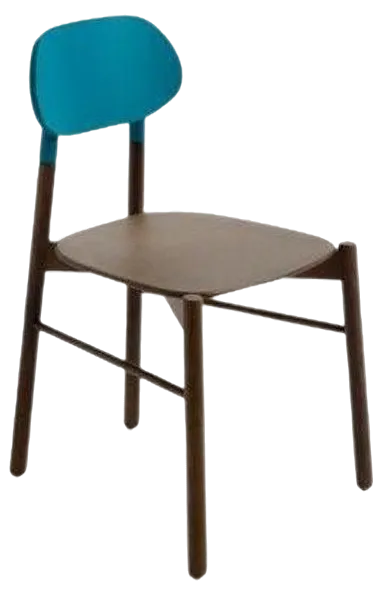 Turquoise Bokken Chair in Beech Structure with Lacquered Back by Colé ...