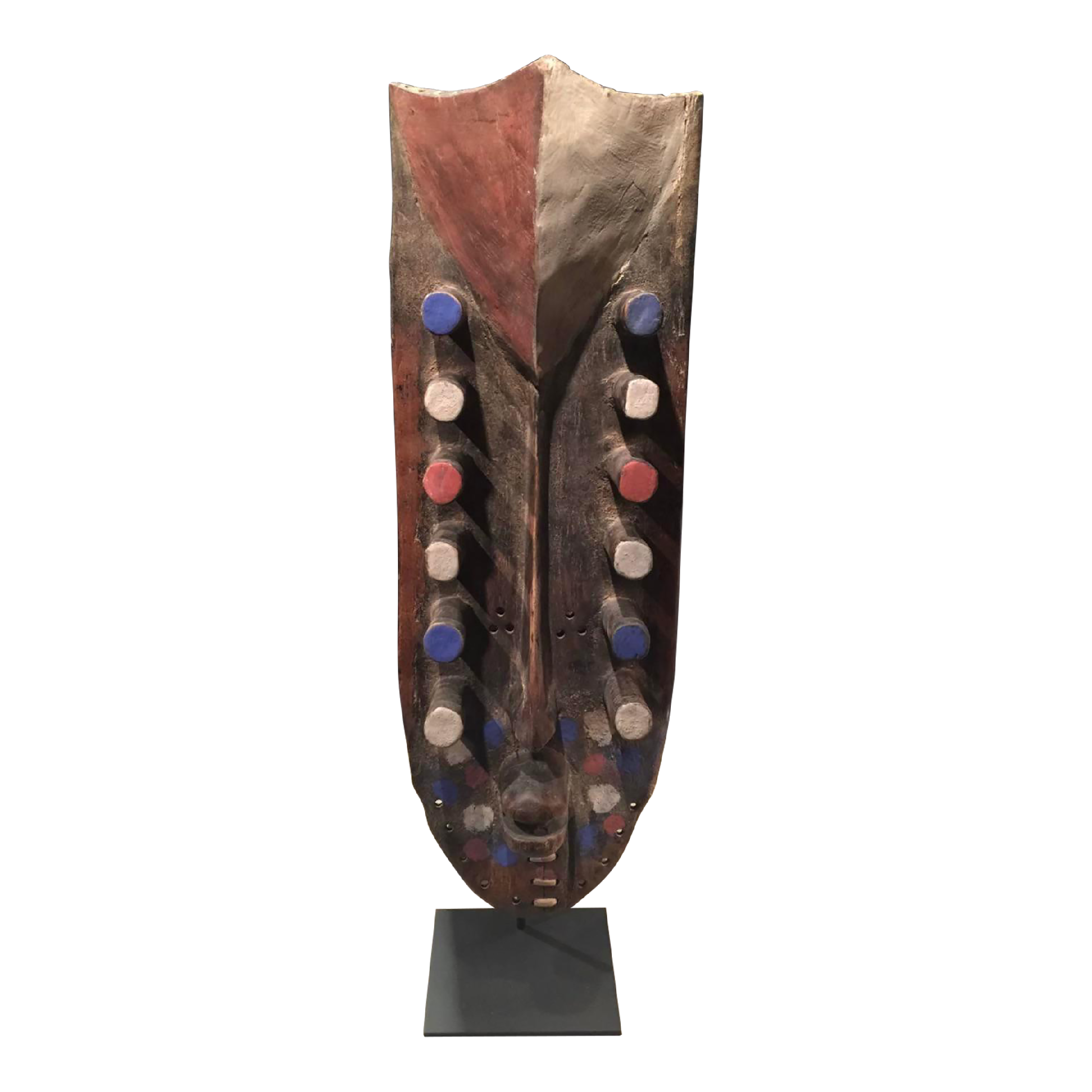 African Grebo Carved Mask on Stand | Chairish