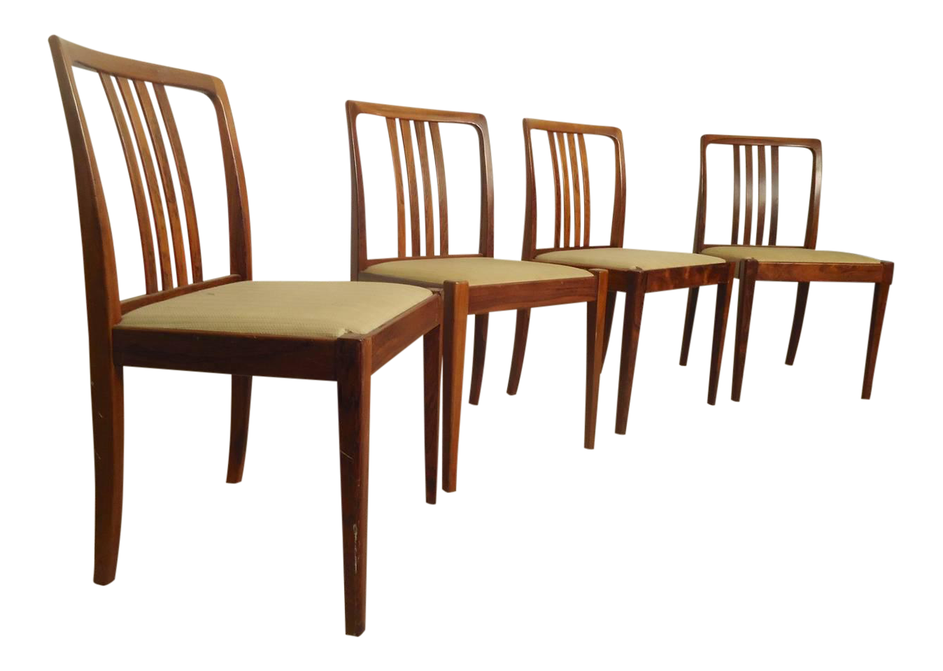 Rich Rosewood Dining Chairs - Set of 4 | Chairish