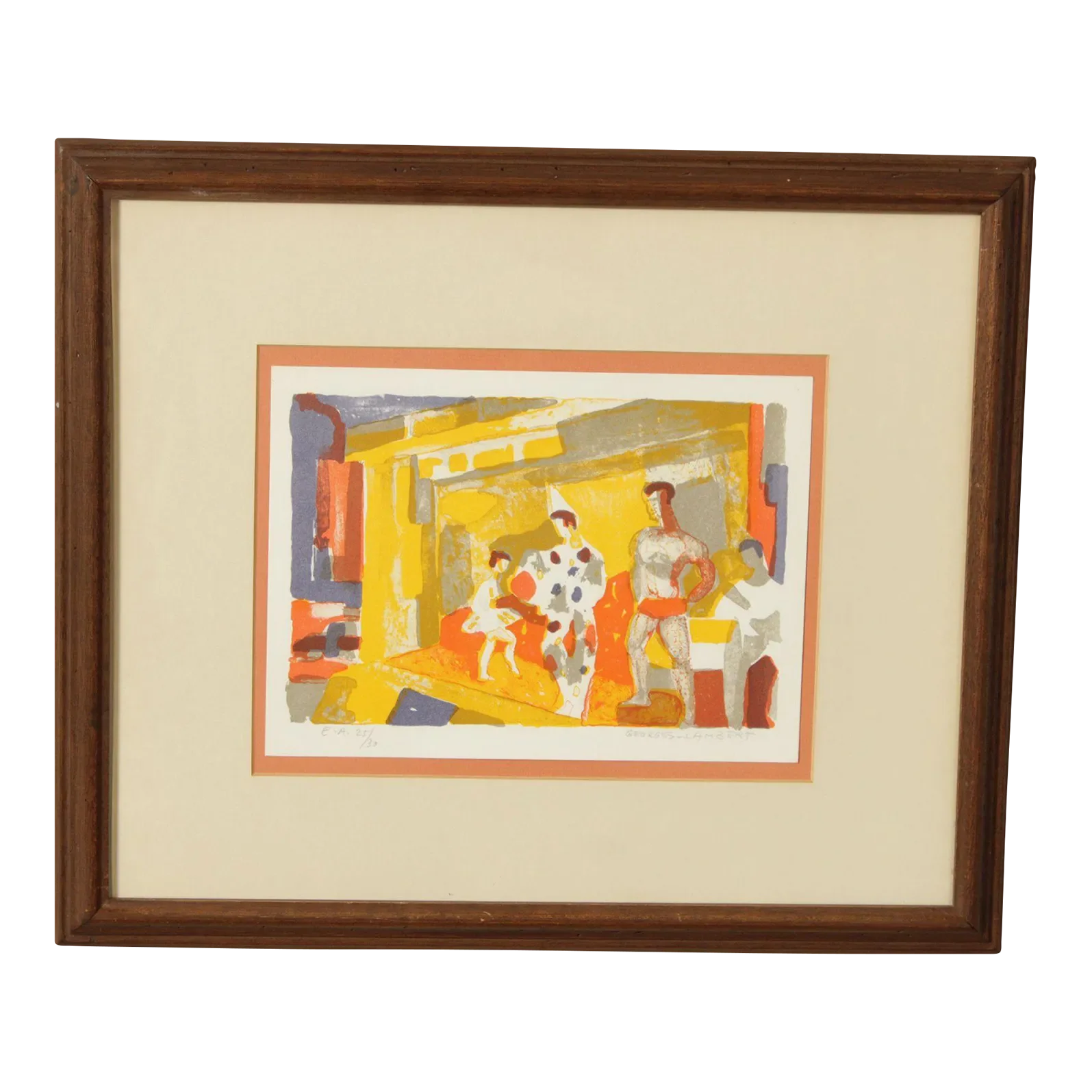 Georges Lambert Vintage 'Circus' Artist Proof Lithograph | Chairish