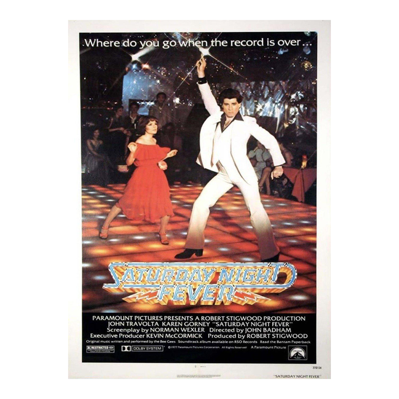 1977 Saturday Night Fever Poster | Chairish