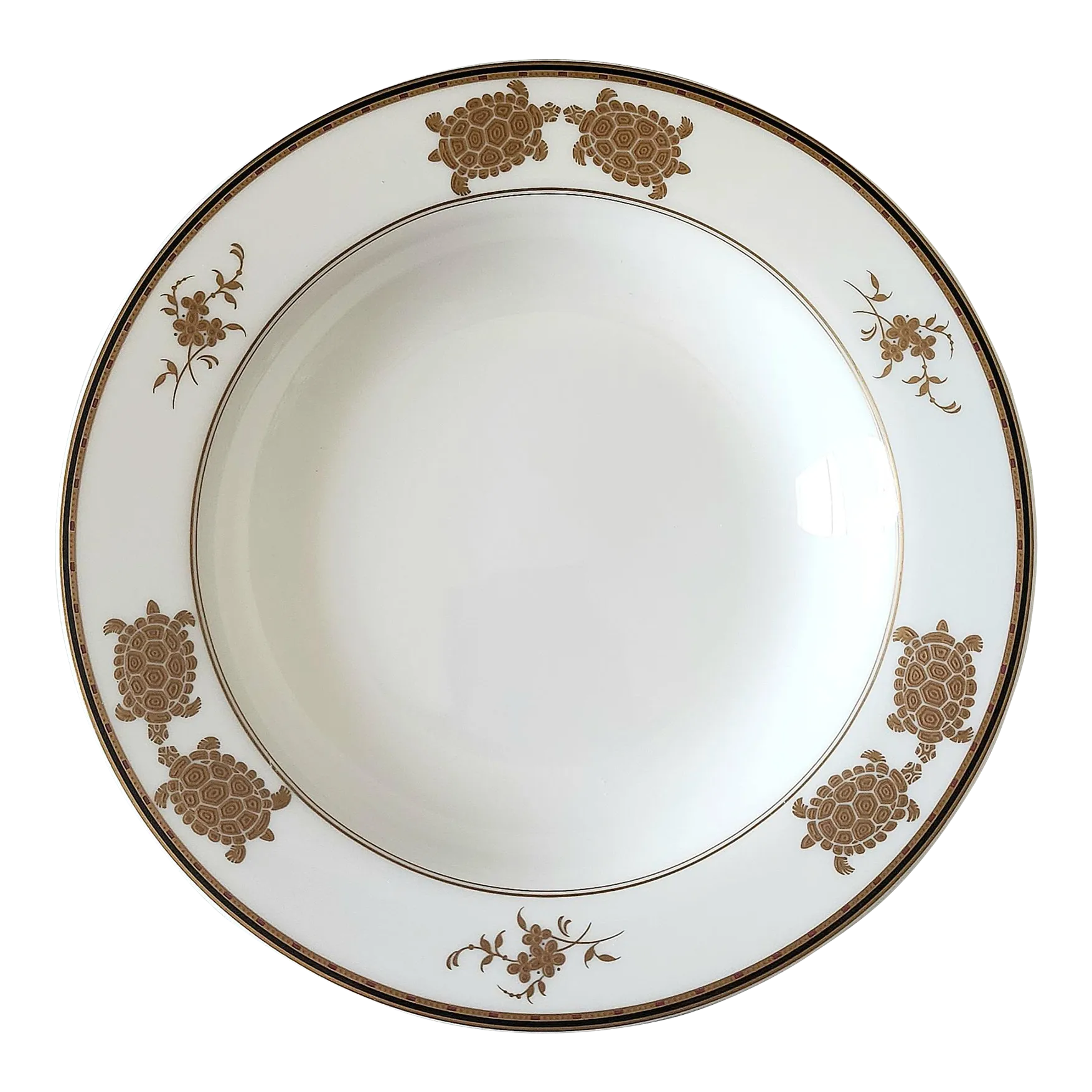 1990s Mikasa Turtle Pattern Bone China Plate | Chairish