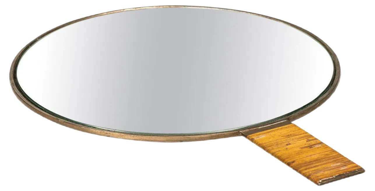 Hand Mirror in the Style of Estric Ericsson, 1940s | Chairish