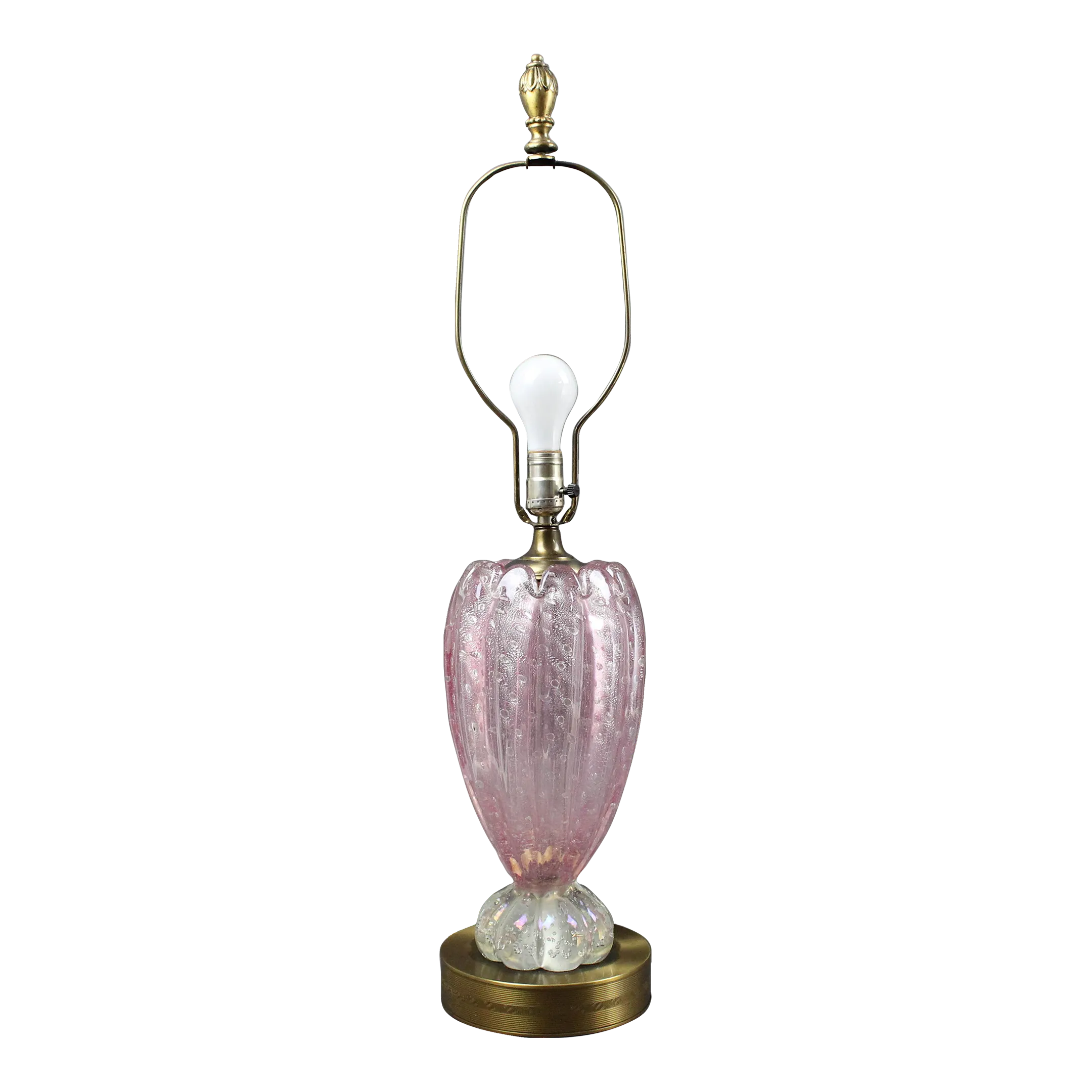 Mid Century 1950s Venetian Murano Pink Ballerina Glass Lamp Barovier ...