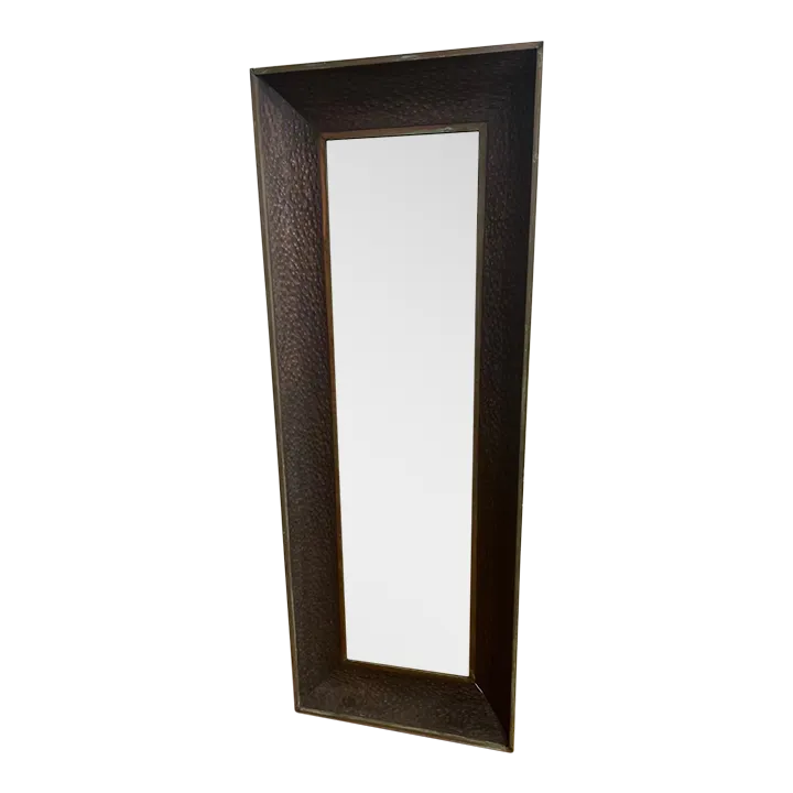 2000s Arhaus Large Copper Mirror | Chairish