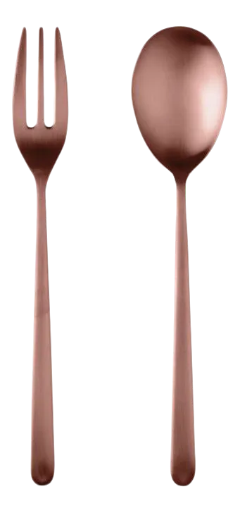 Mepra Linea 2-Piece Hostess Serving Set, Ice Bronze | Chairish