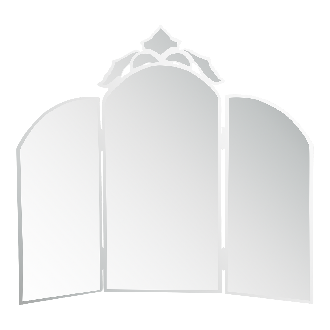 Victorian Design Trifold Vanity Mirror | Chairish