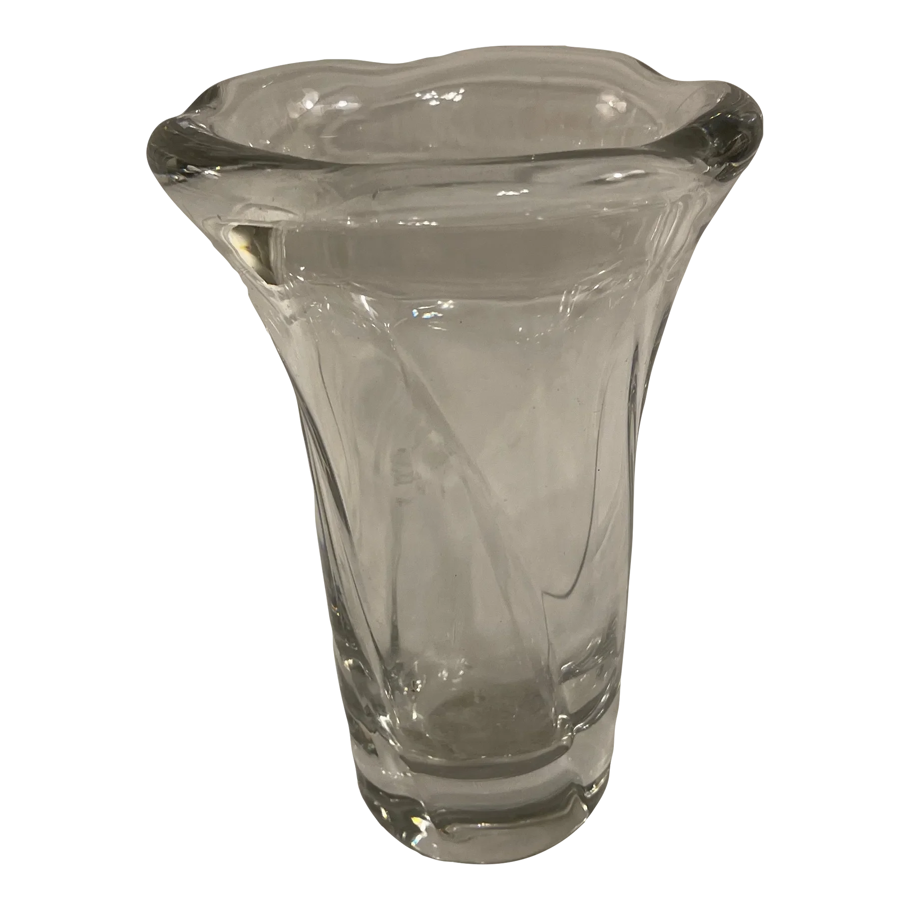 Mid 20th Century Daum Crystal Vase | Chairish