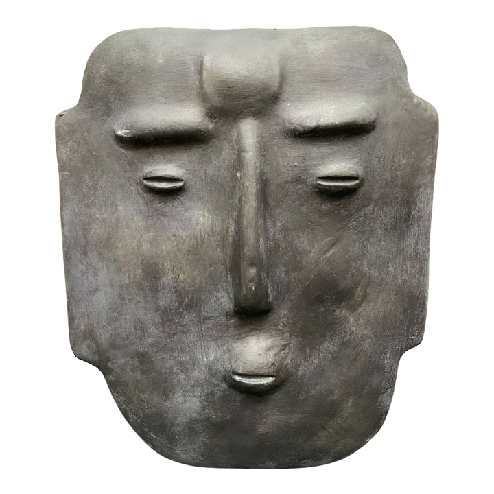 Plaster Face Wall Sculpture | Chairish