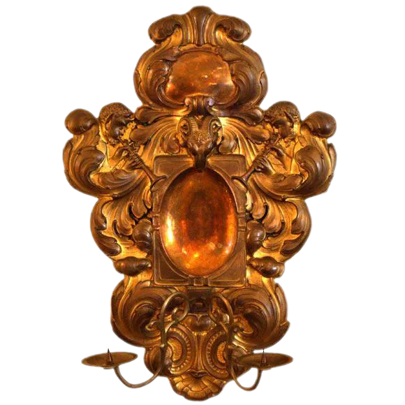 Mid 19th Century Repousse Sconce | Chairish