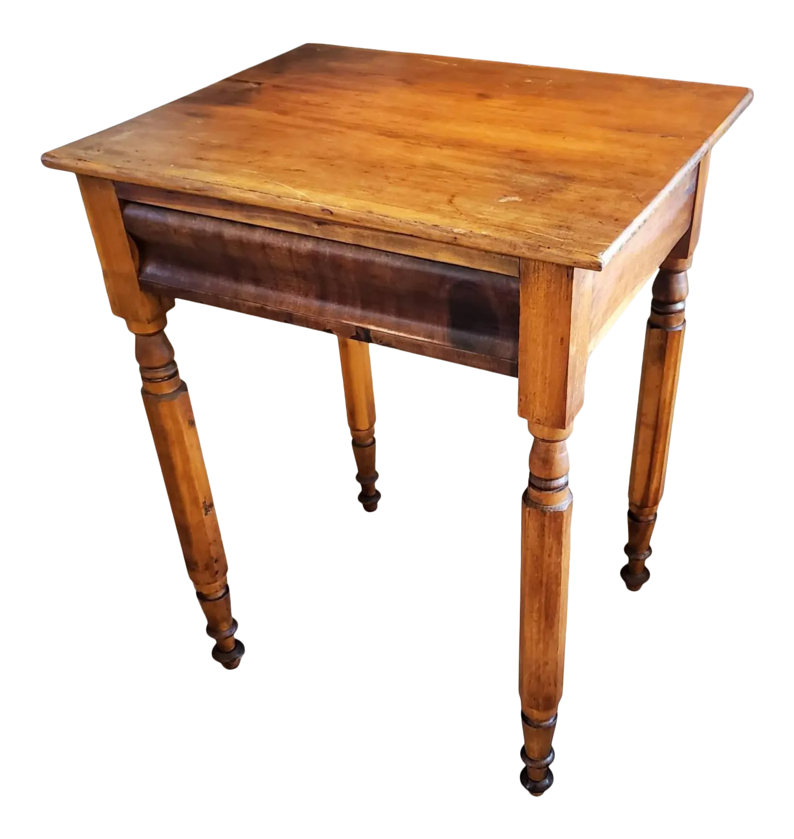 19th Century American Federal Period Cherry Mahogany Side Table | Chairish
