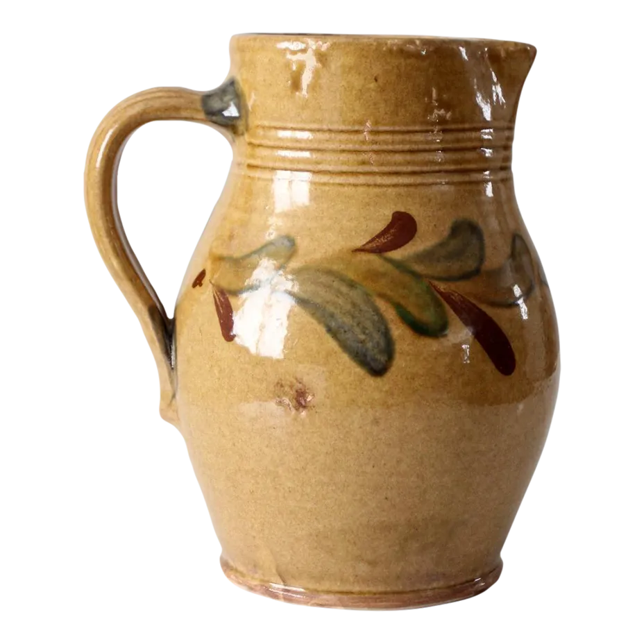 Vintage Rockdale Union Stoneware Studio Pottery Pitcher | Chairish